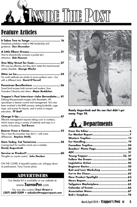 Trappers Post - Past Issues